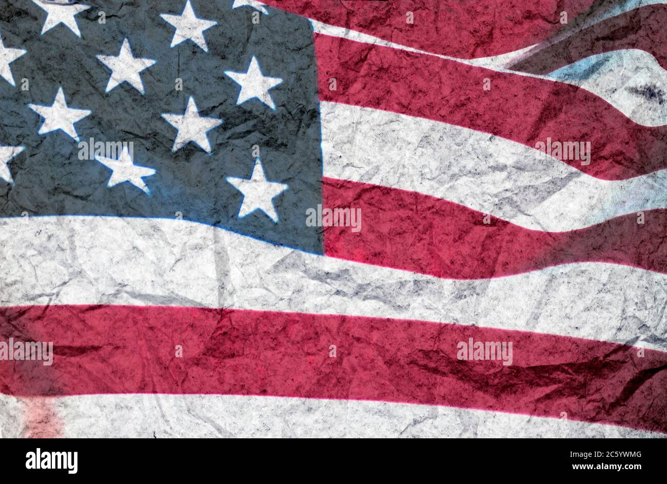 Crumpled us flag hi-res stock photography and images - Alamy
