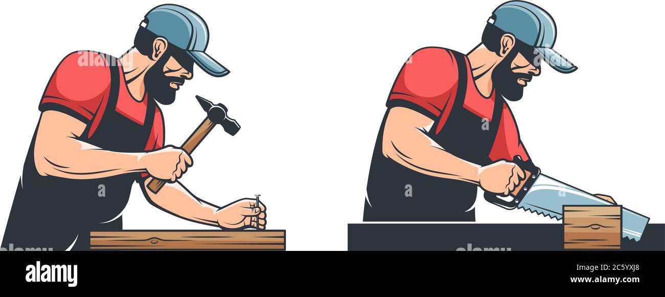 Hand holding wood home Stock Vector Images - Alamy