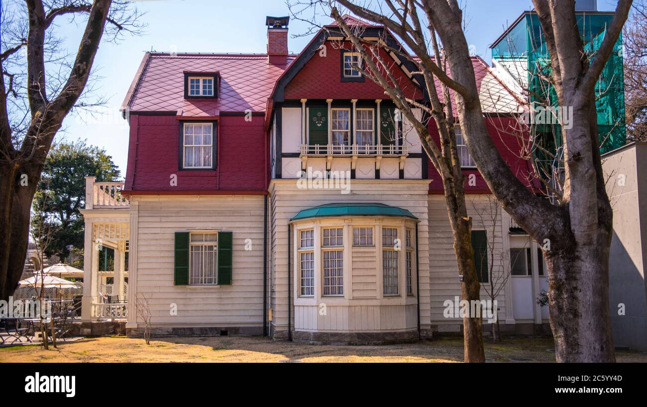 A View of the Japanese Cafe Building in European Style in Modern Age ...