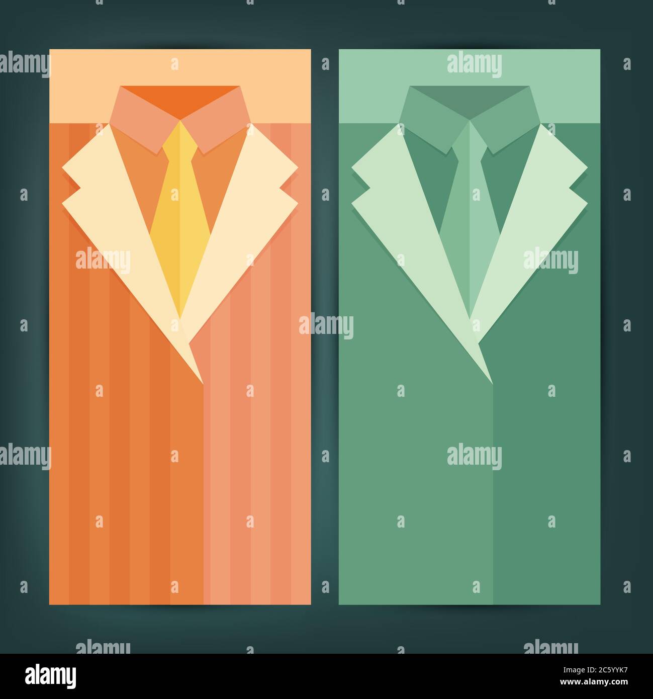 Flat business card template with jacket Stock Vector Image & Art - Alamy