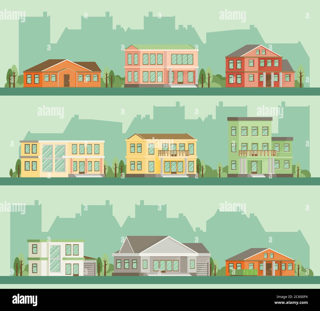 Flat vector buildings Stock Vector Image & Art - Alamy
