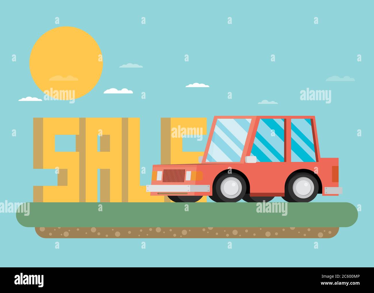 Car sale design template. Flat vector Stock Vector Image & Art - Alamy
