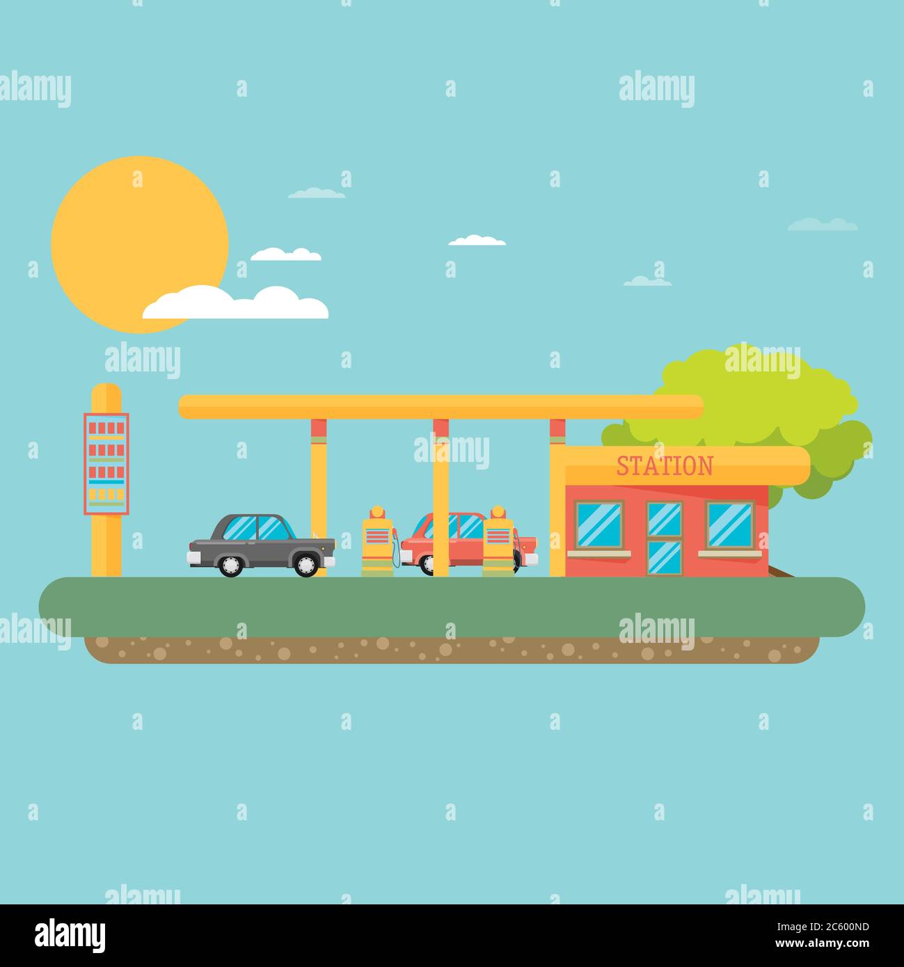 Gas station vector illustration Stock Vector Image & Art - Alamy