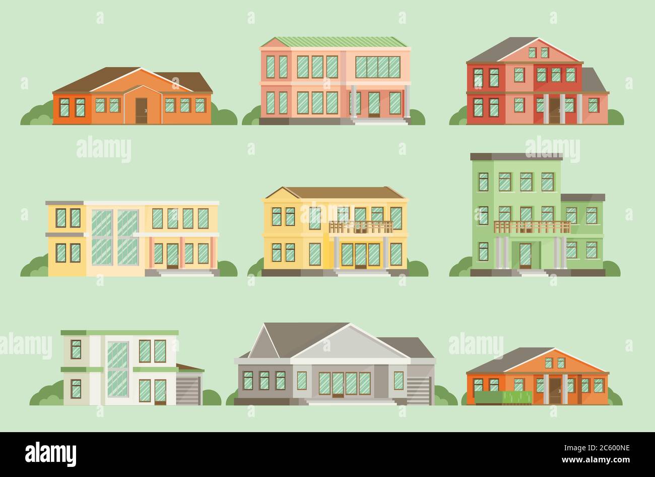 Flat vector buildings Stock Vector Image & Art - Alamy