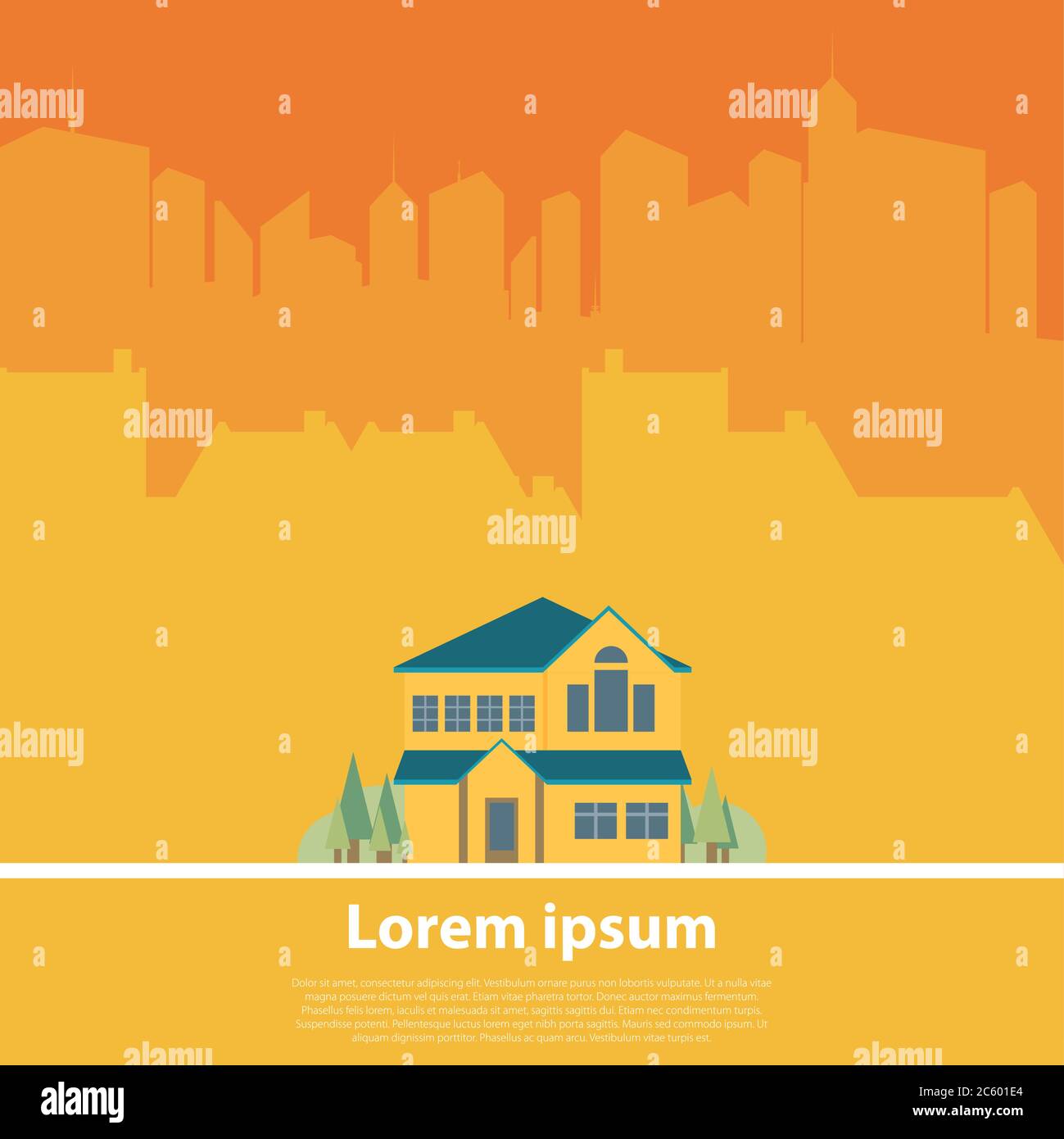 Flat Residential House. Vector illustration Stock Vector Image & Art ...