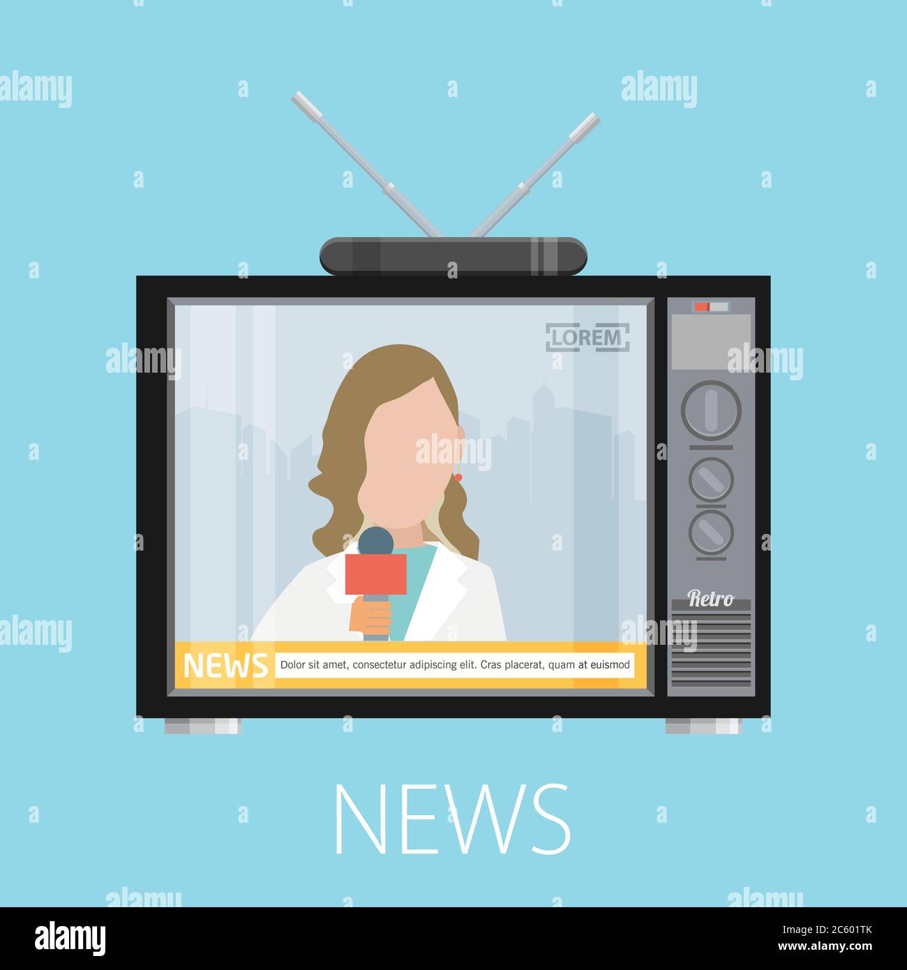 Newscaster vector vectors hi-res stock photography and images - Alamy