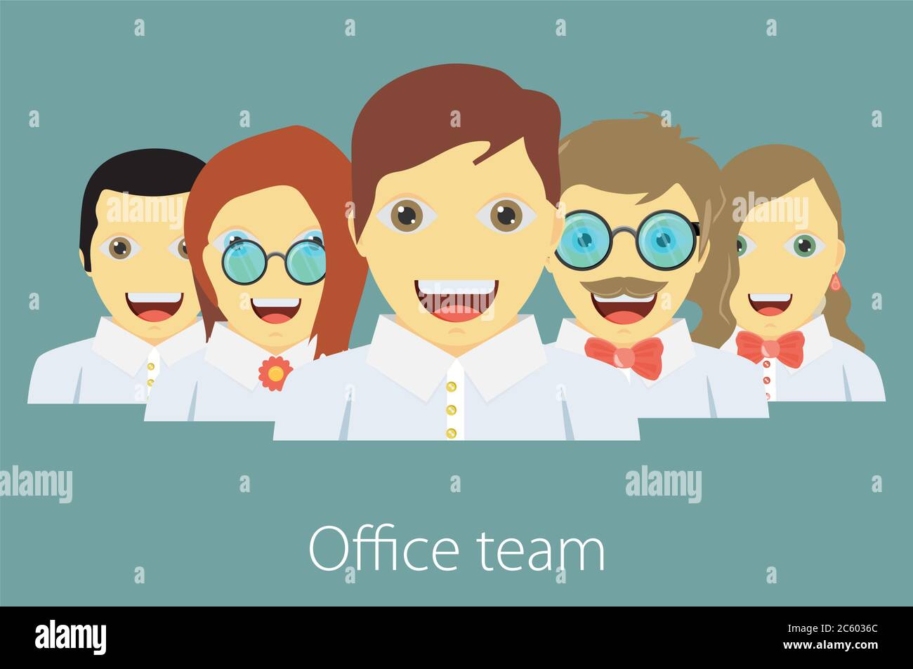 business people group color profile human resources team flat design ...