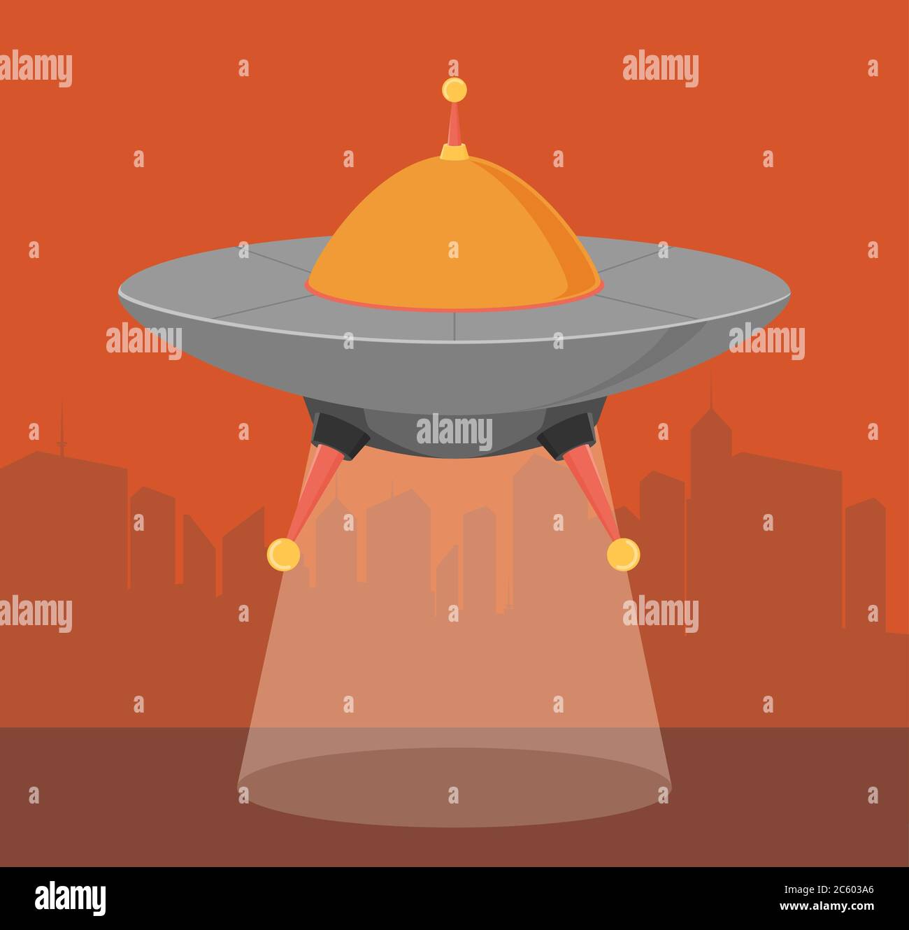 Spaceship, flat vector Stock Vector Image & Art - Alamy