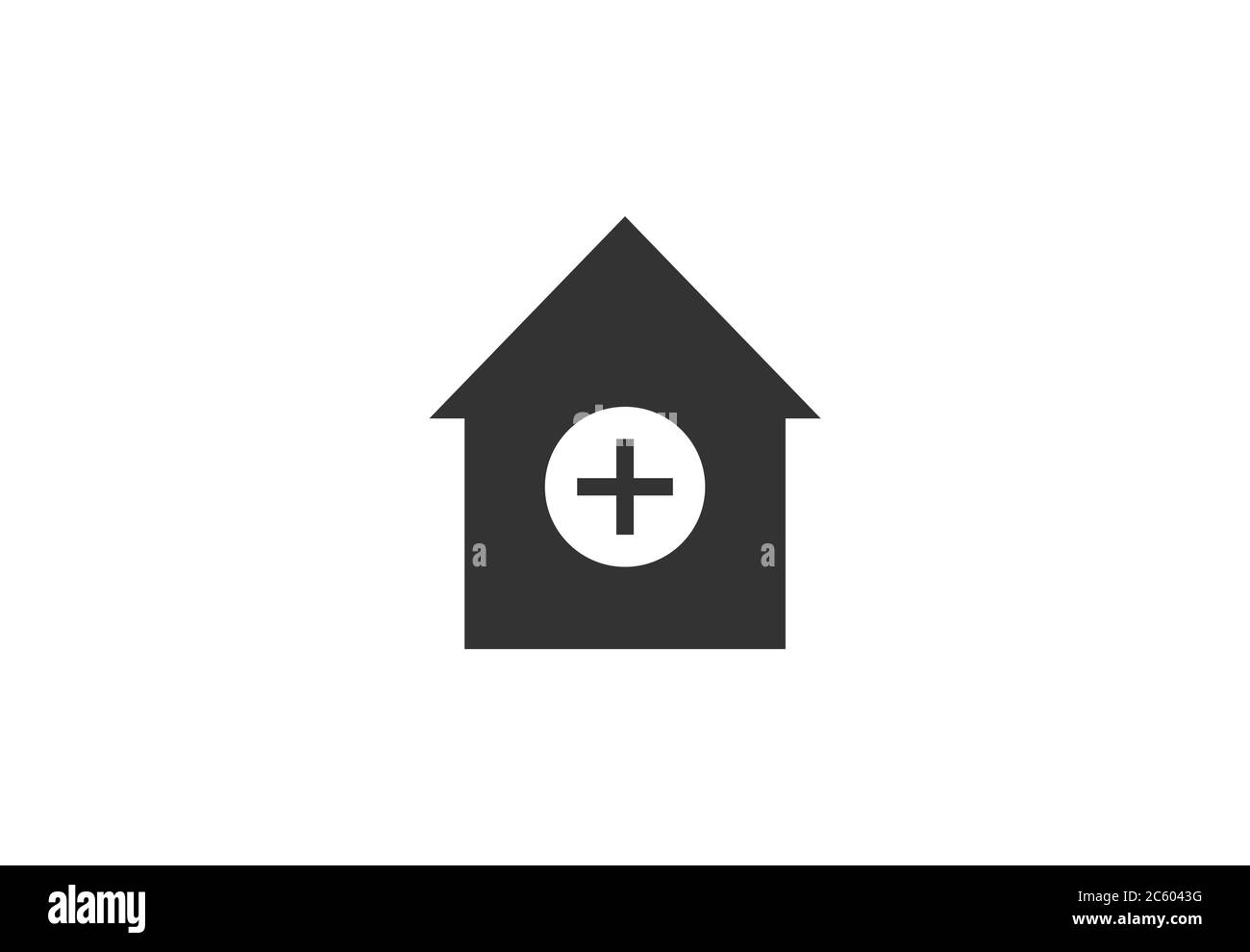 Building, clinic, hospital icon. Vector illustration, flat design Stock ...