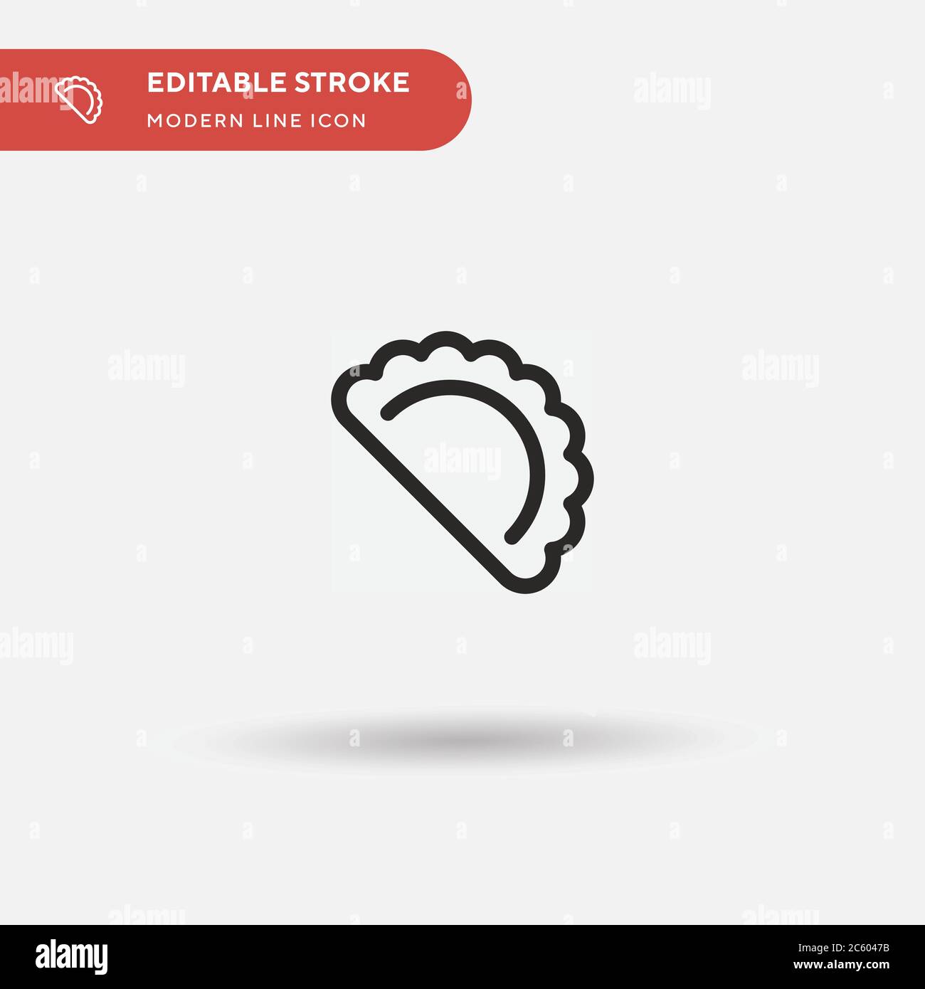 Gyoza Simple vector icon. Illustration symbol design template for web mobile UI element. Perfect ...