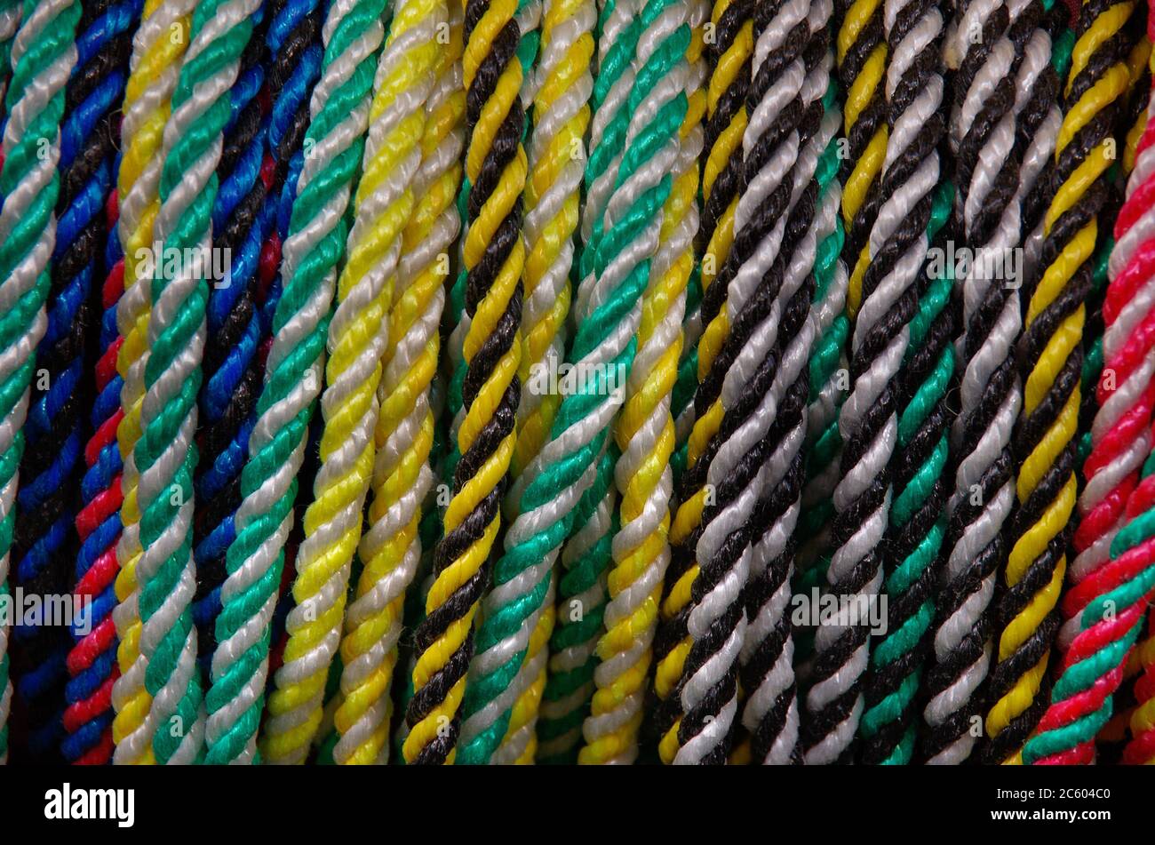 Samples of colorful ropes Stock Photo - Alamy