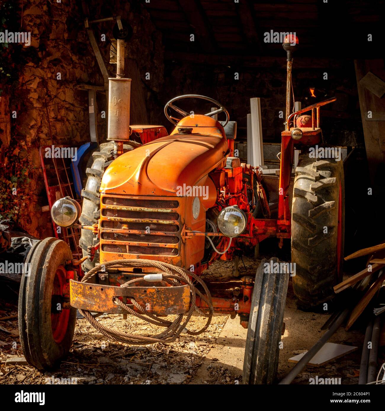 Orange Tractor High Resolution Stock Photography and Images - Alamy