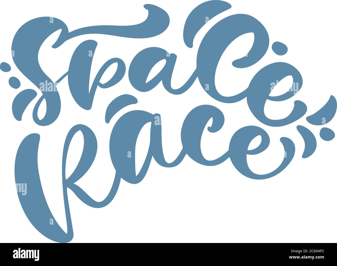 Space Race Vector Hand Drawn Lettering Calligraphy Text Blue Modern space-race-vector-hand-drawn-lettering-calligraphy-text-blue-modern