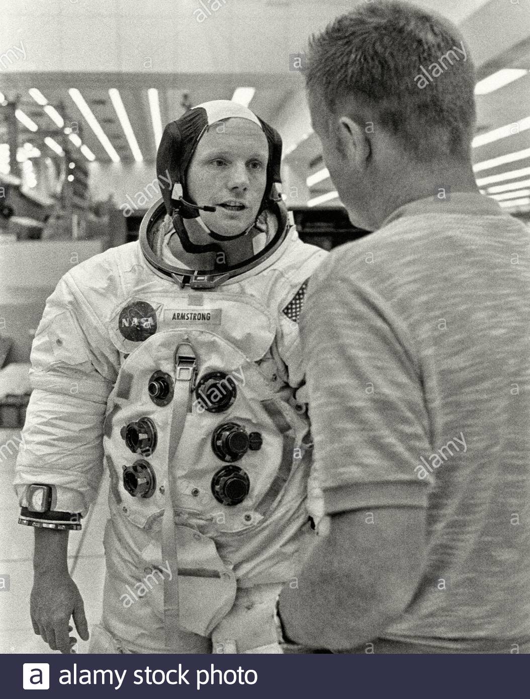 Neil Armstrong Landing On The Moon High Resolution Stock Photography ...