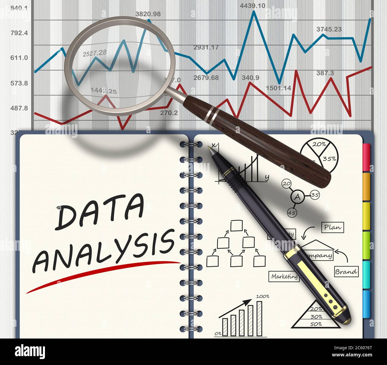 Data analysis graphs concept hi-res stock photography and images - Alamy