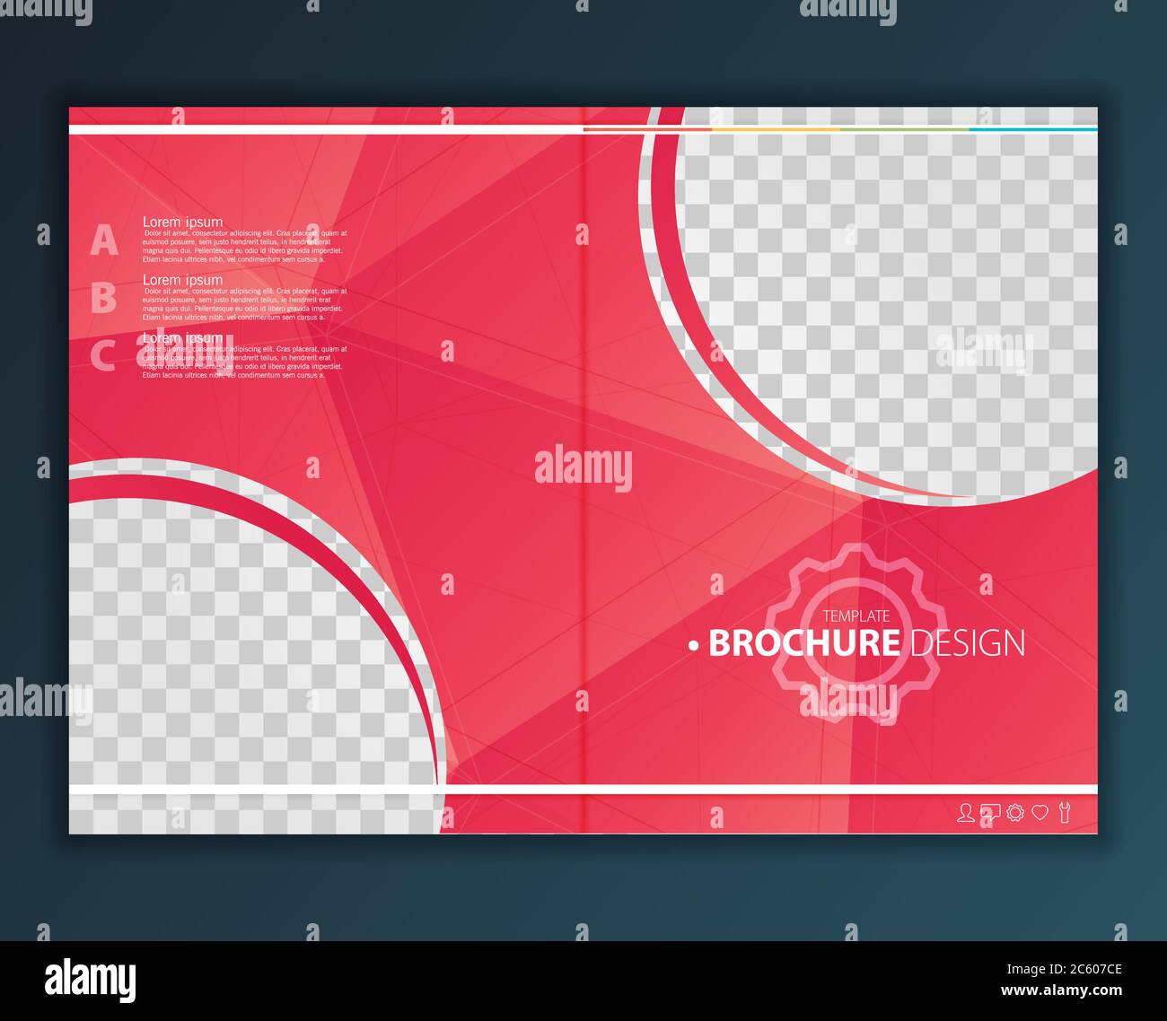 Brochure Design Template. Geometric shapes, Abstract Modern Backgrounds ...