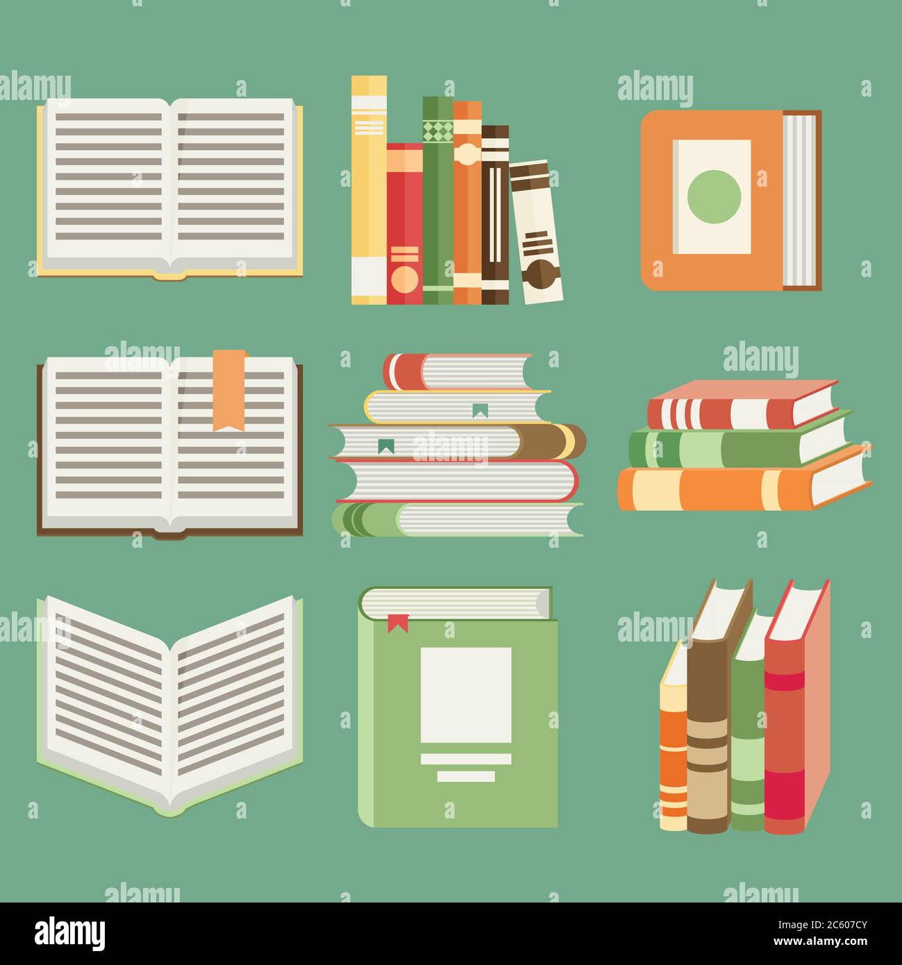 Book icons Stock Vector Images - Alamy