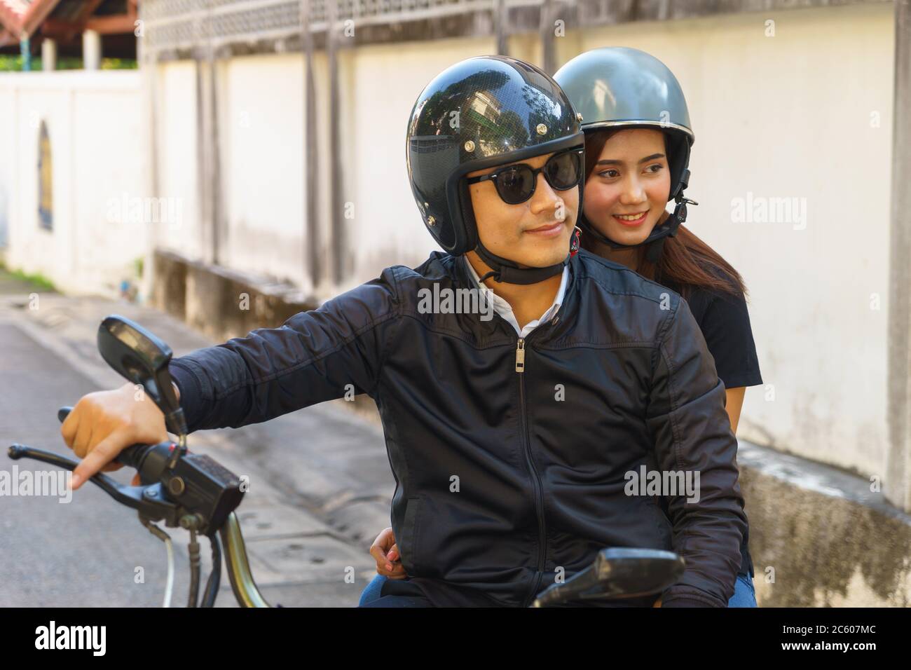 Asian biker hi-res stock photography and images - Alamy