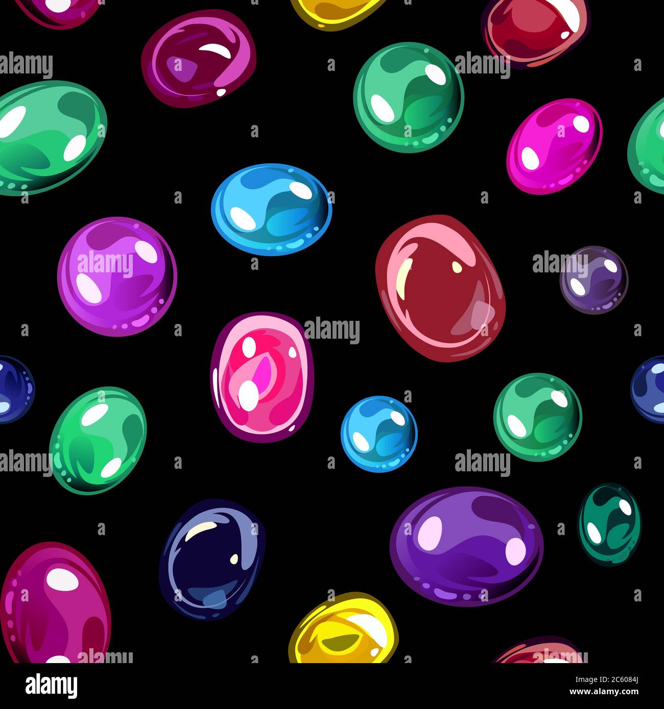 Seamless pattern of precious shiny stones for textile, wallpaper, print ...