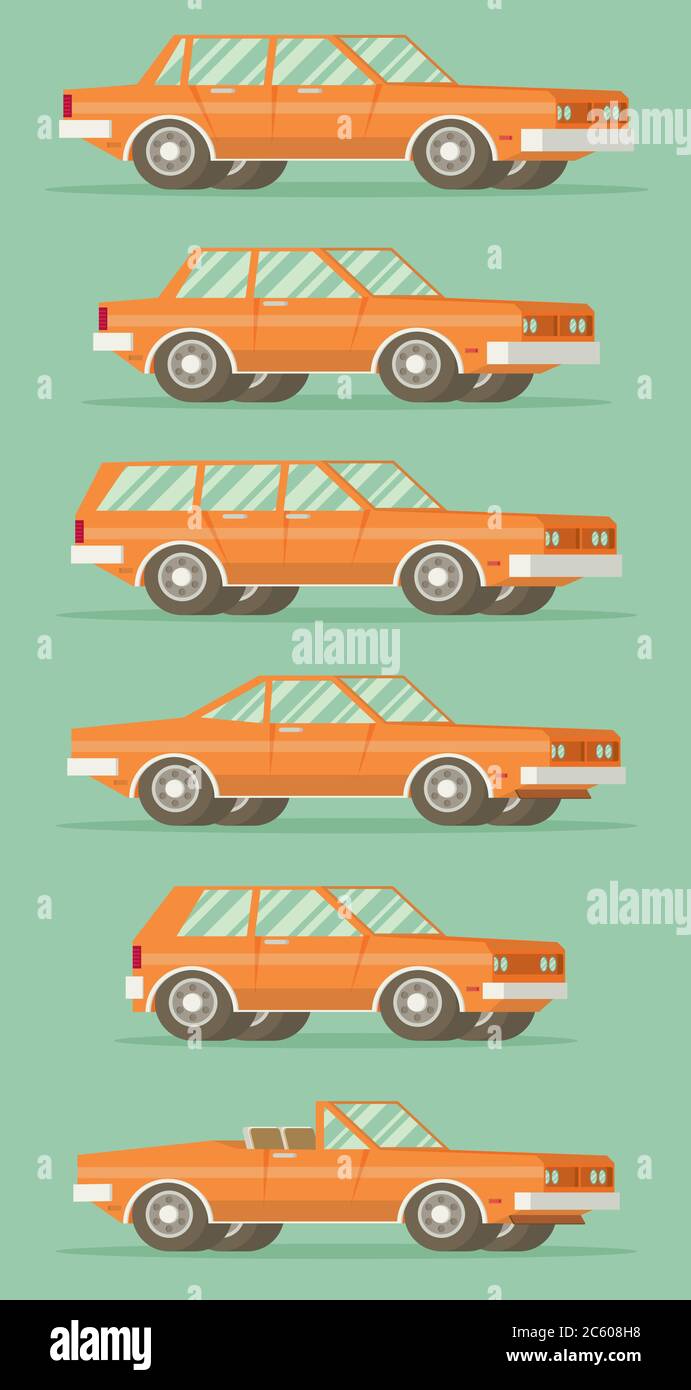 set of cars, vector flat style Stock Vector Image & Art - Alamy