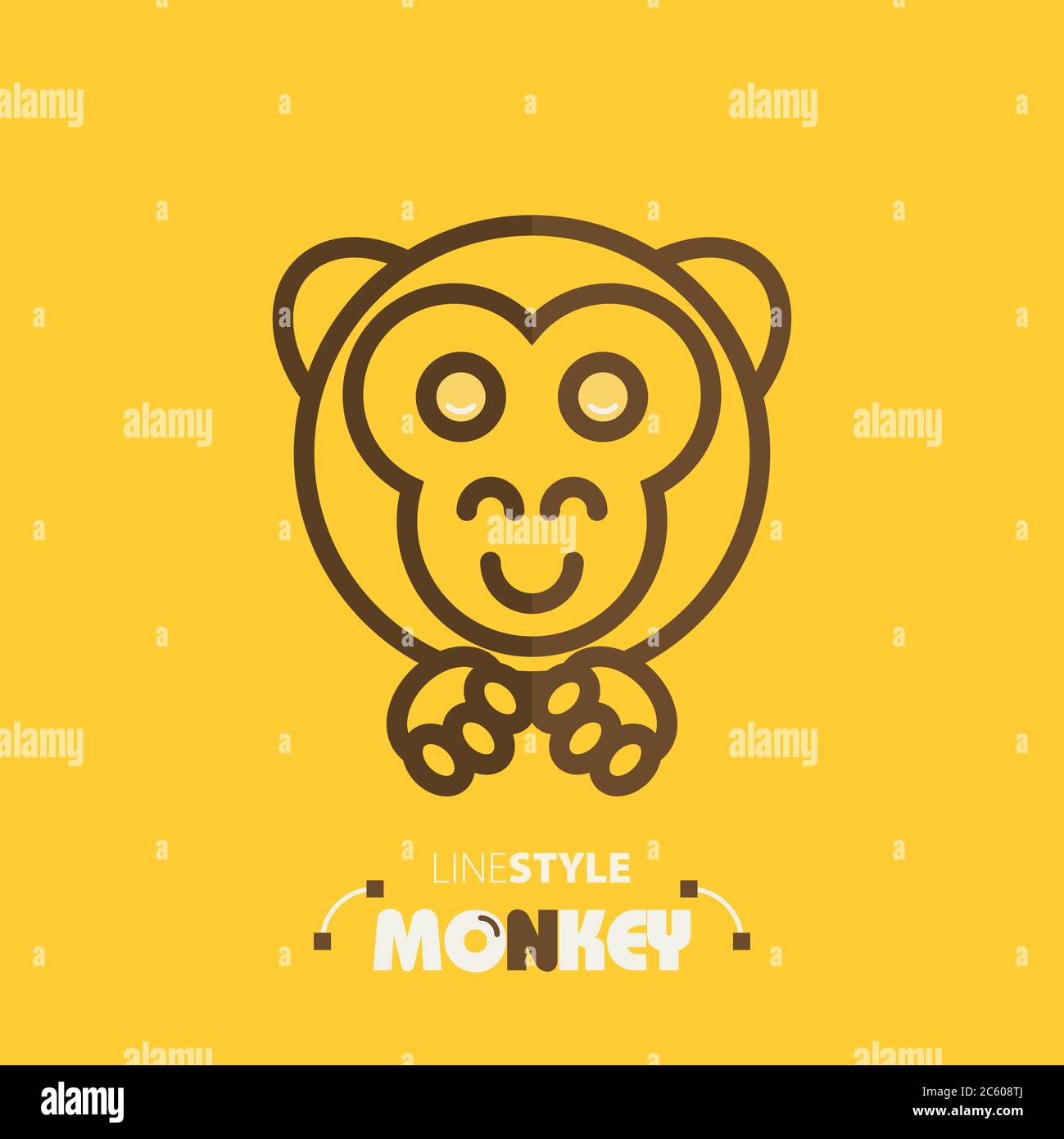 Monkey icon outline style Stock Vector Images - Alamy