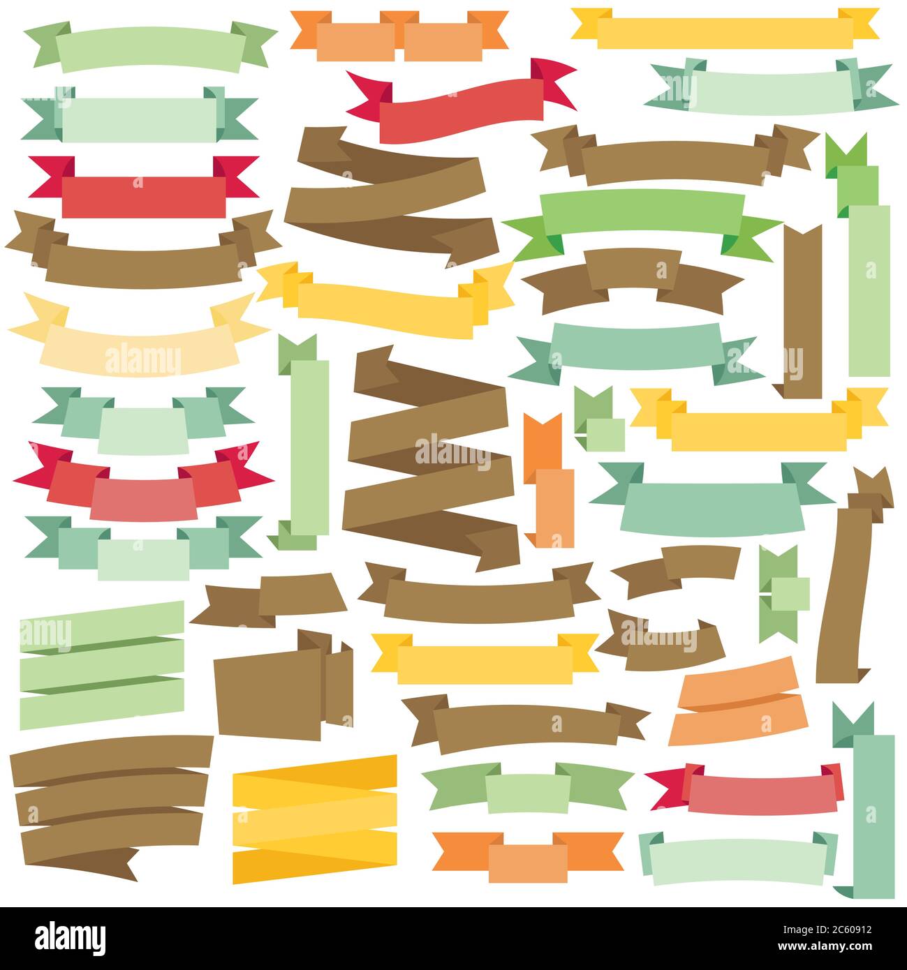 Vector color Ribbons Set Stock Vector Image & Art - Alamy