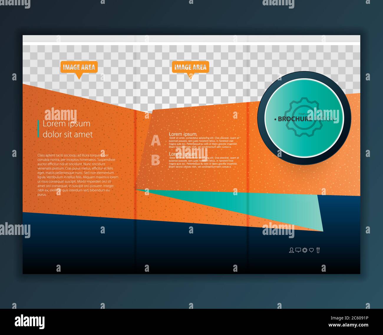 Trifold brochure vector vectors hi-res stock photography and images - Alamy