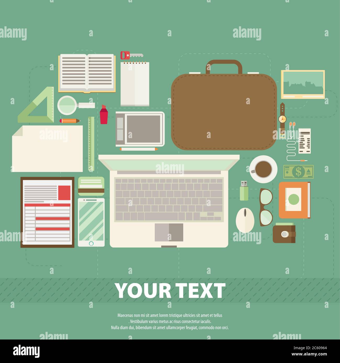 Vector art creative office, workplace Stock Vector Image & Art - Alamy