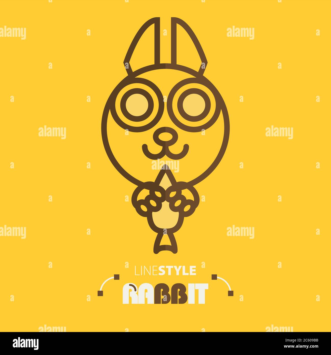 Vector illustration. line style rabbit Stock Vector Image & Art - Alamy