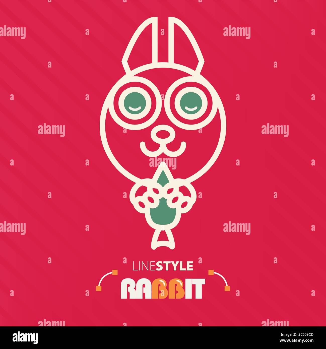 Vector illustration. line style rabbit Stock Vector Image & Art - Alamy