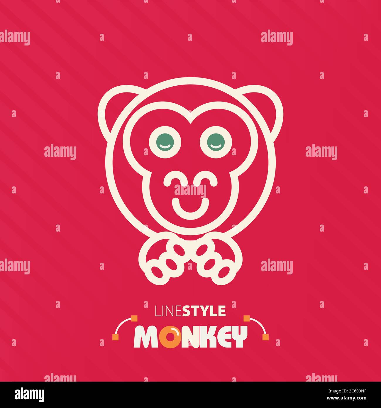 Gorilla line icon concept Stock Vector Images - Alamy