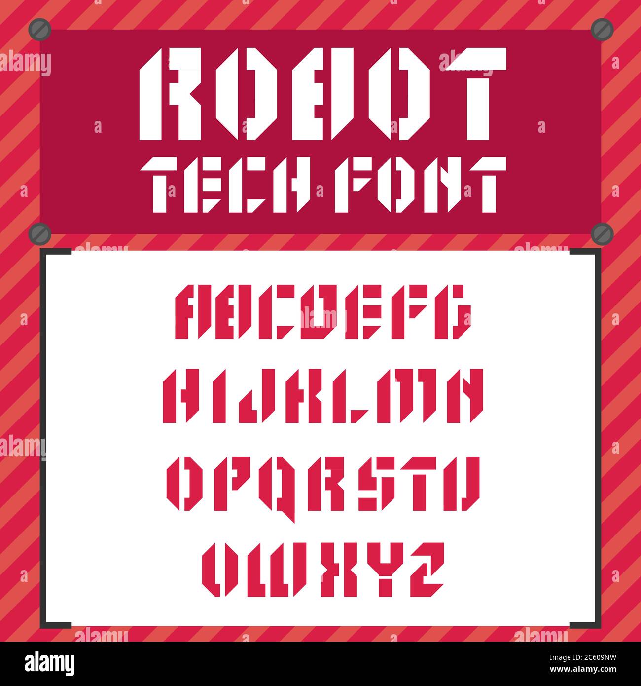 Vector robotic font in flat style Stock Vector Image & Art - Alamy