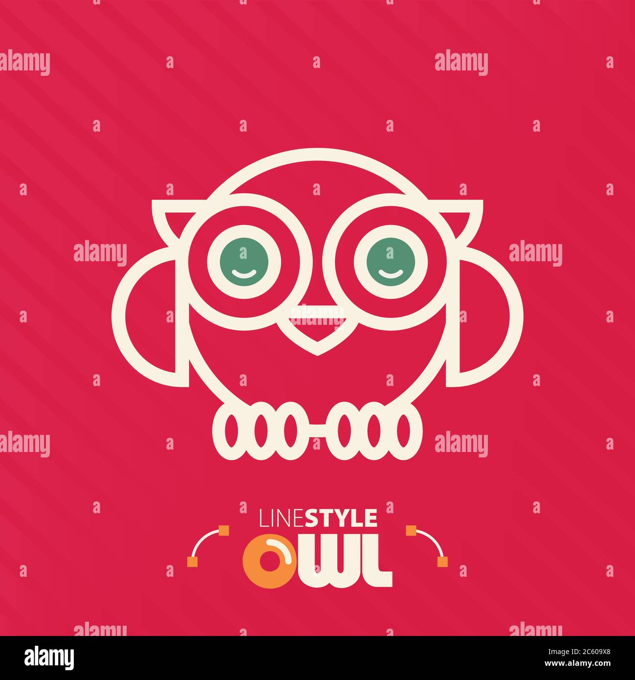 Vector illustration. line style owl Stock Vector Image & Art - Alamy