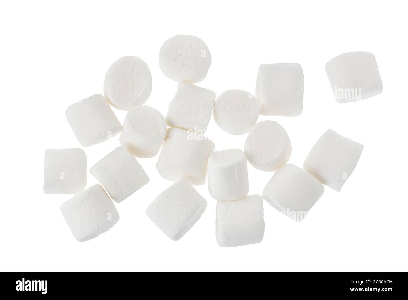 Marshmallow isolated on white background with clipping path and full ...