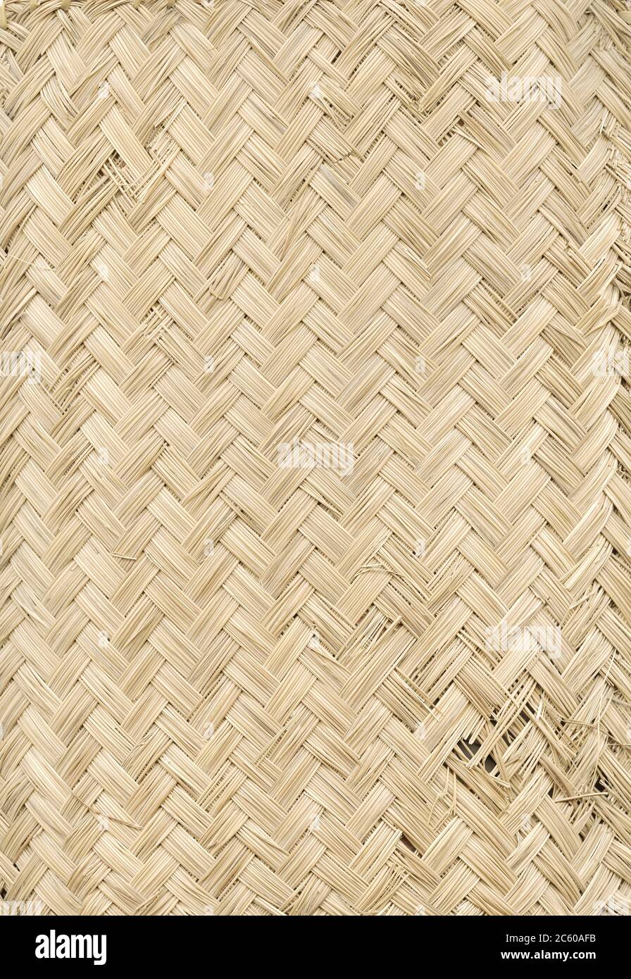 Woven light bamboo mat texture background Stock Photo - Alamy