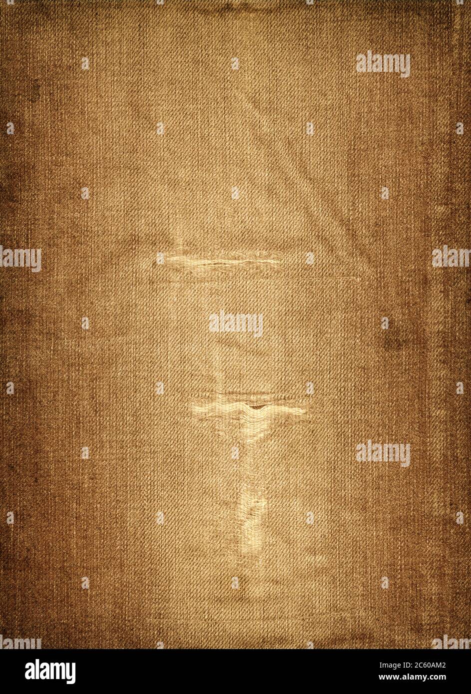 Old vintage denim texture. Close up sepia background Stock Photo - Alamy
