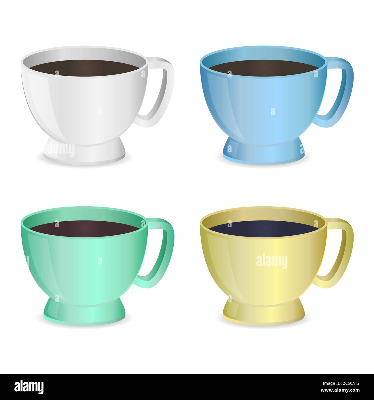Three color coffee cups Stock Vector Images - Alamy