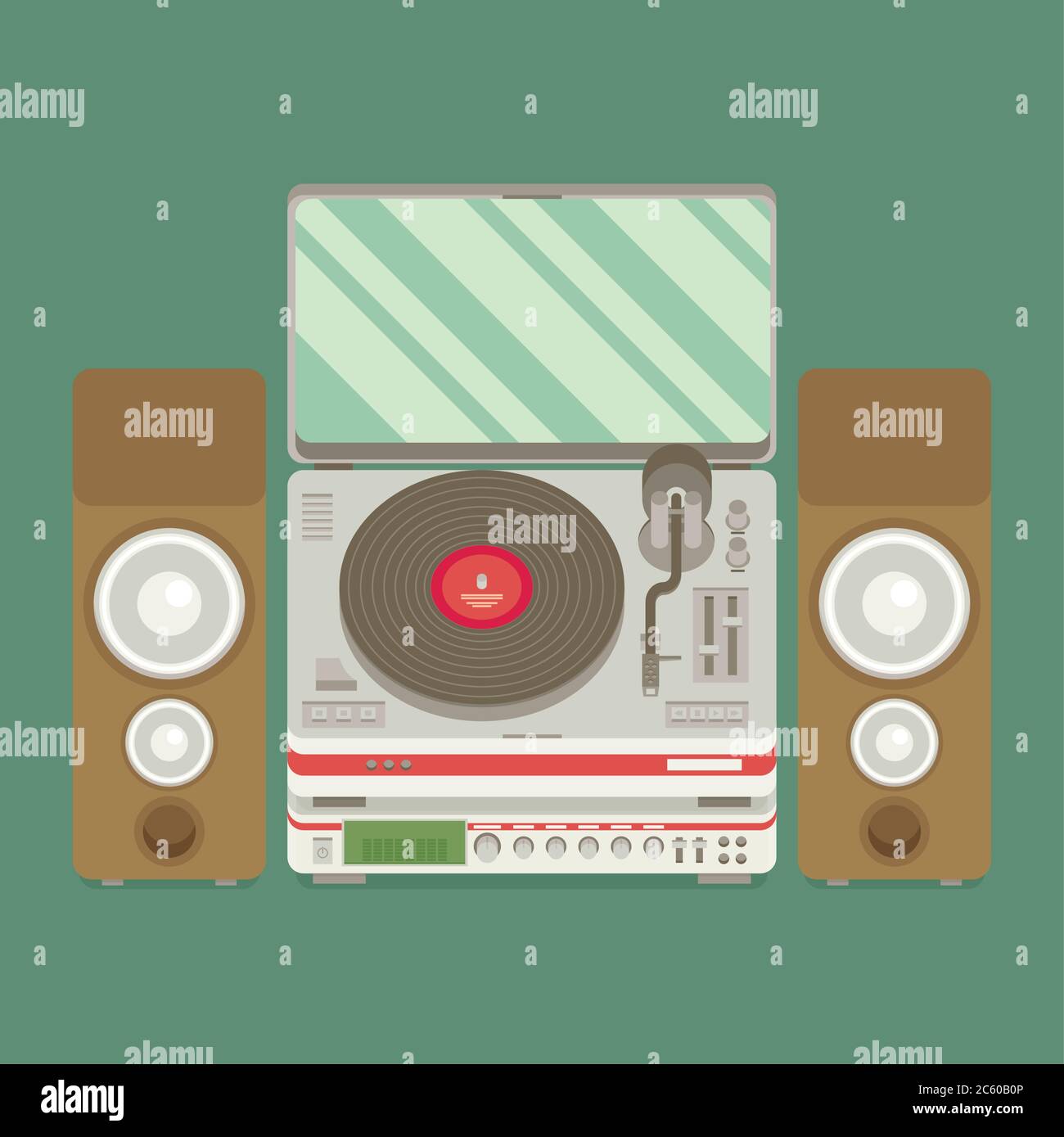 Antique record player vector vectors hi-res stock photography and ...