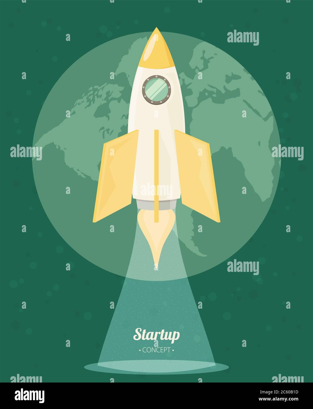 Space rocket, flat design colored vector illustration Stock Vector ...