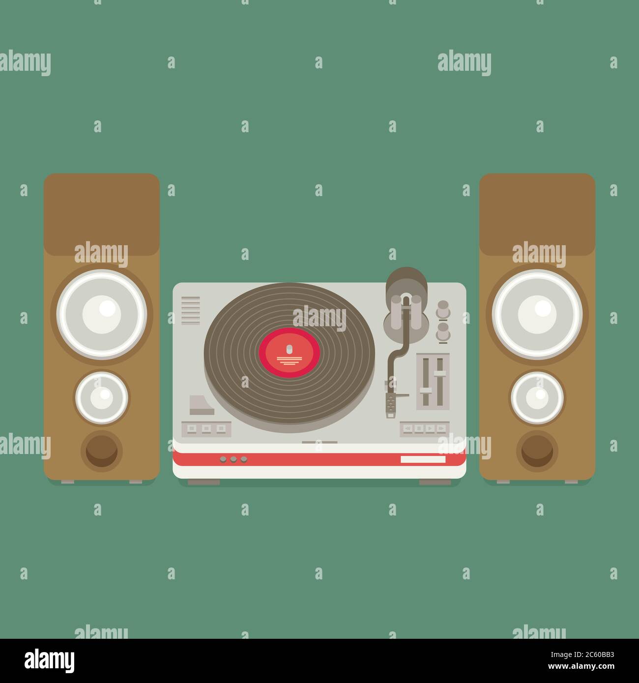 Antique vinyl player Stock Vector Images - Alamy