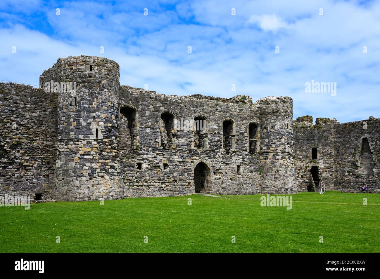 Construction of Beaumaris Castle was started in 1295, but it was never ...