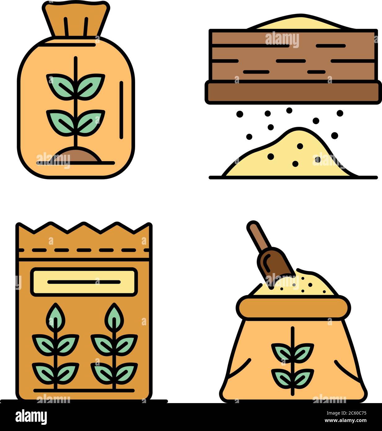 Flour icons vector flat Stock Vector Image & Art - Alamy