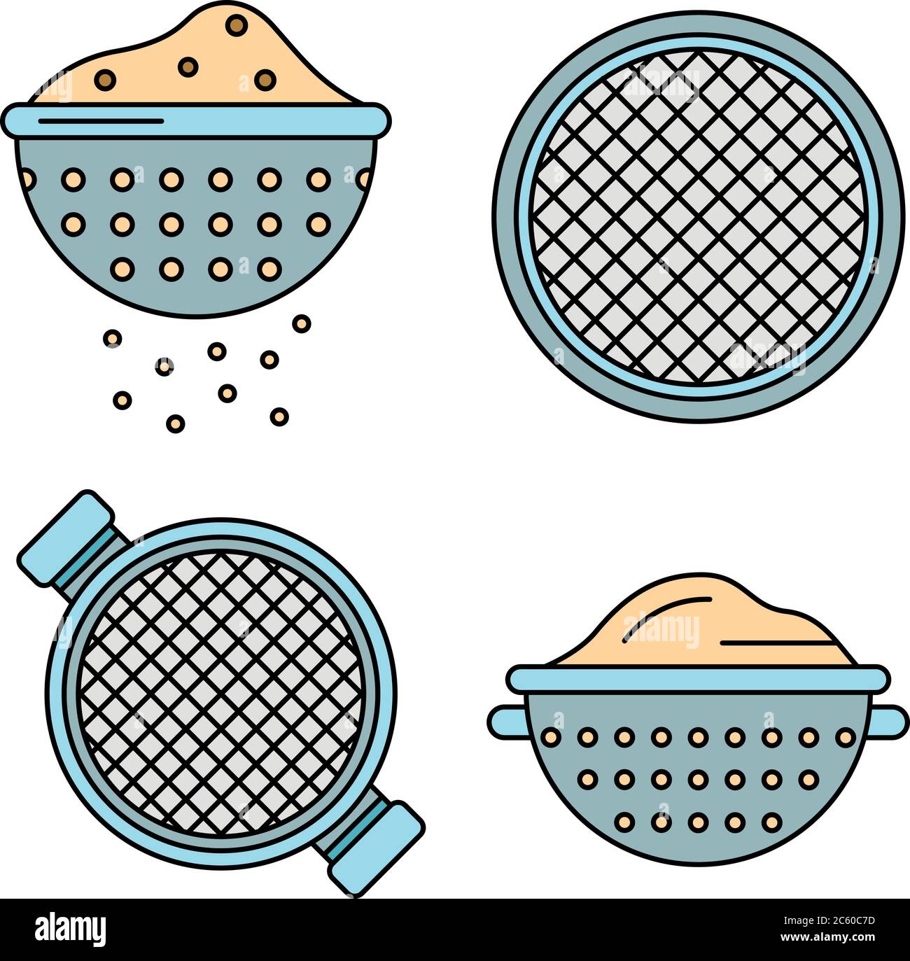Wooden sieve Stock Vector Images - Alamy