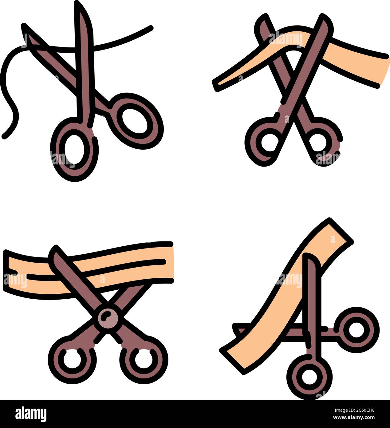 Launch event icons vector flat Stock Vector Image & Art - Alamy