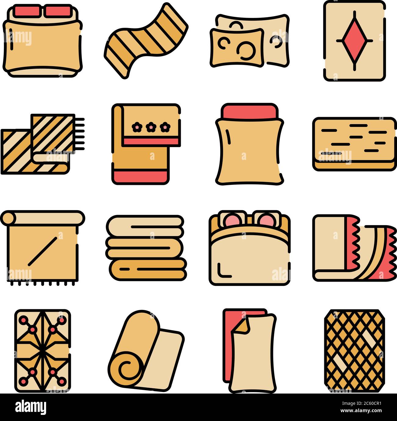 Blanket icons vector flat Stock Vector Image & Art - Alamy