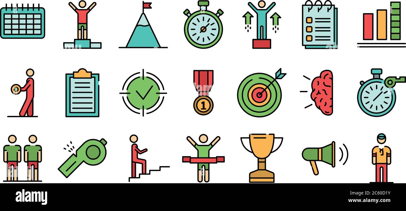 Coach icons vector flat Stock Vector Image & Art - Alamy