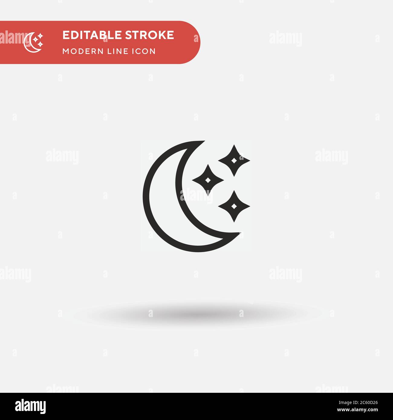 Night Simple vector icon. Illustration symbol design template for web ...
