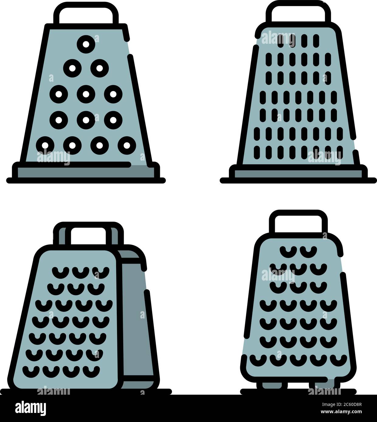 Grater icons vector flat Stock Vector Image & Art - Alamy