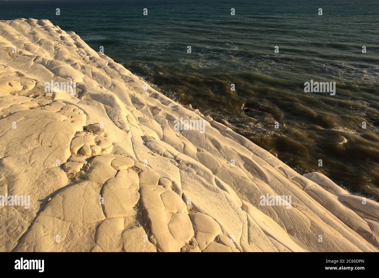 The singular cliff with the white walls of Marna della Scala dei Turchi ...