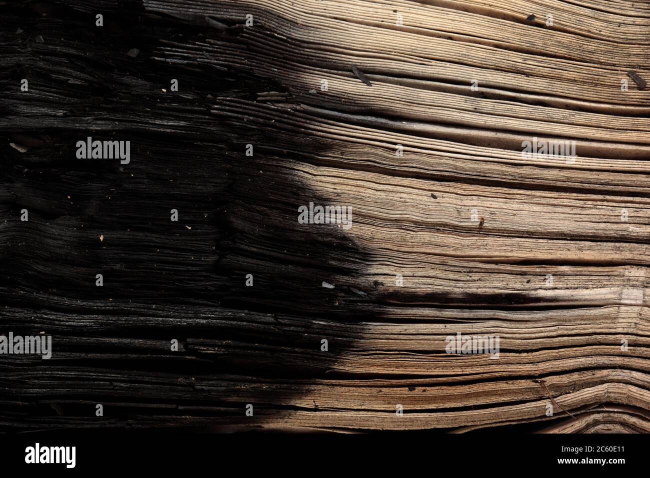 Sheets of worn and slightly burnt paper Stock Photo - Alamy
